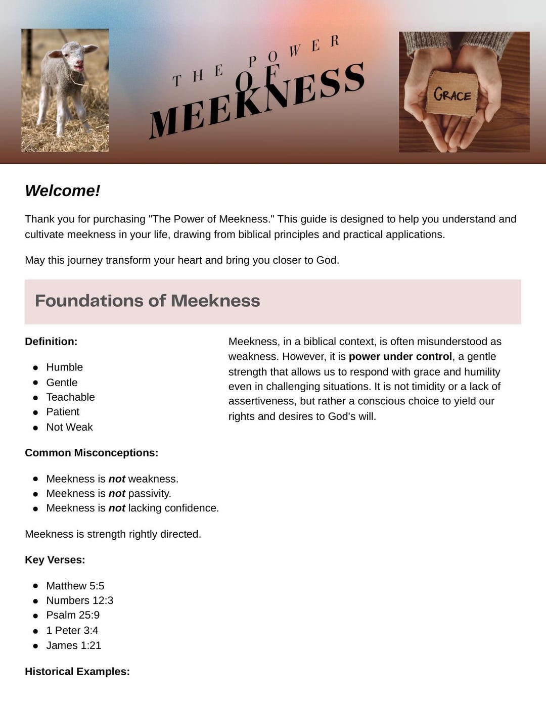 The Power of Meekness – Printable 5-day Devotional + 7-day Challenge ...