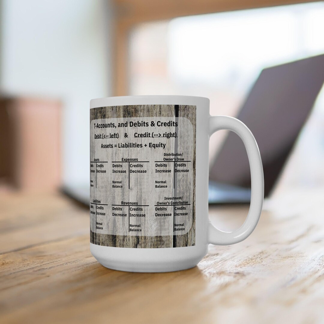 Small Print Accounting T-accounts Chart Ceramic Mug: Accountant ...
