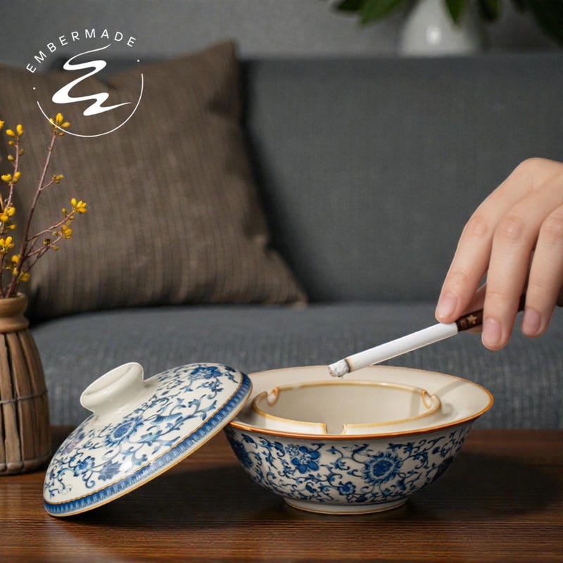 Chinese Ceramic Ashtray - Etsy