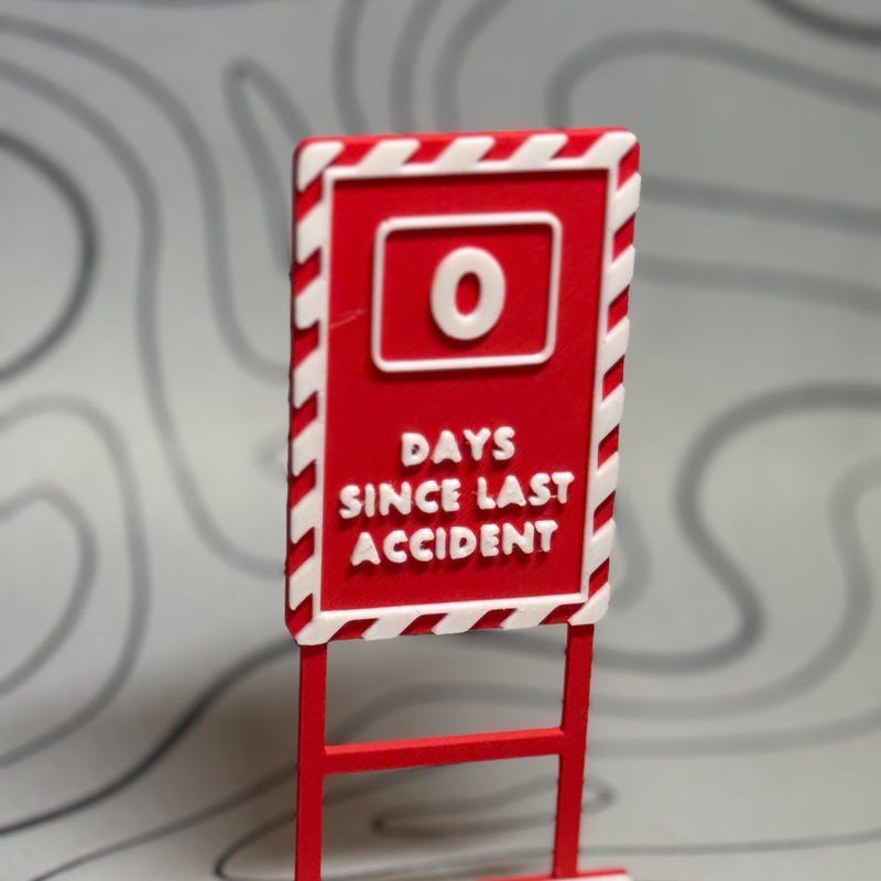 Days Since Last Accident Sign - Etsy