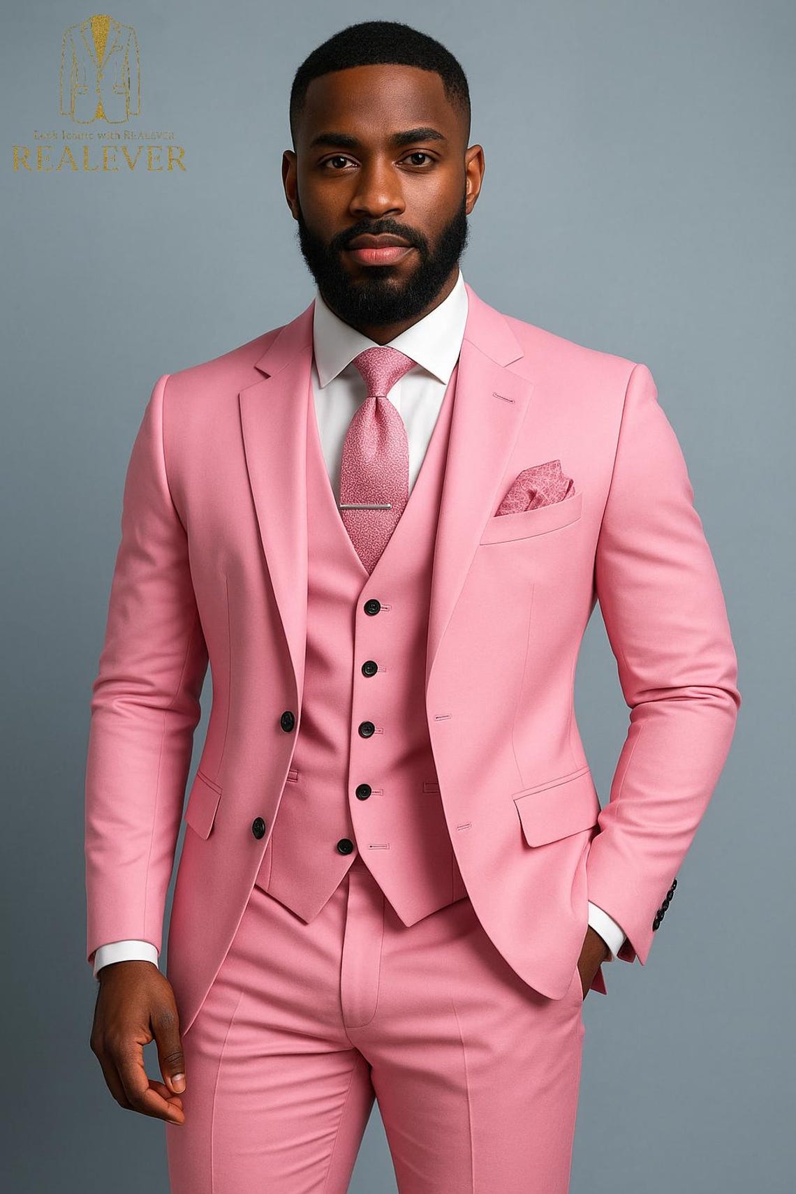 Men's Pink Slim Fit Suit: Wedding Tuxedo, Prom Outfit - Etsy
