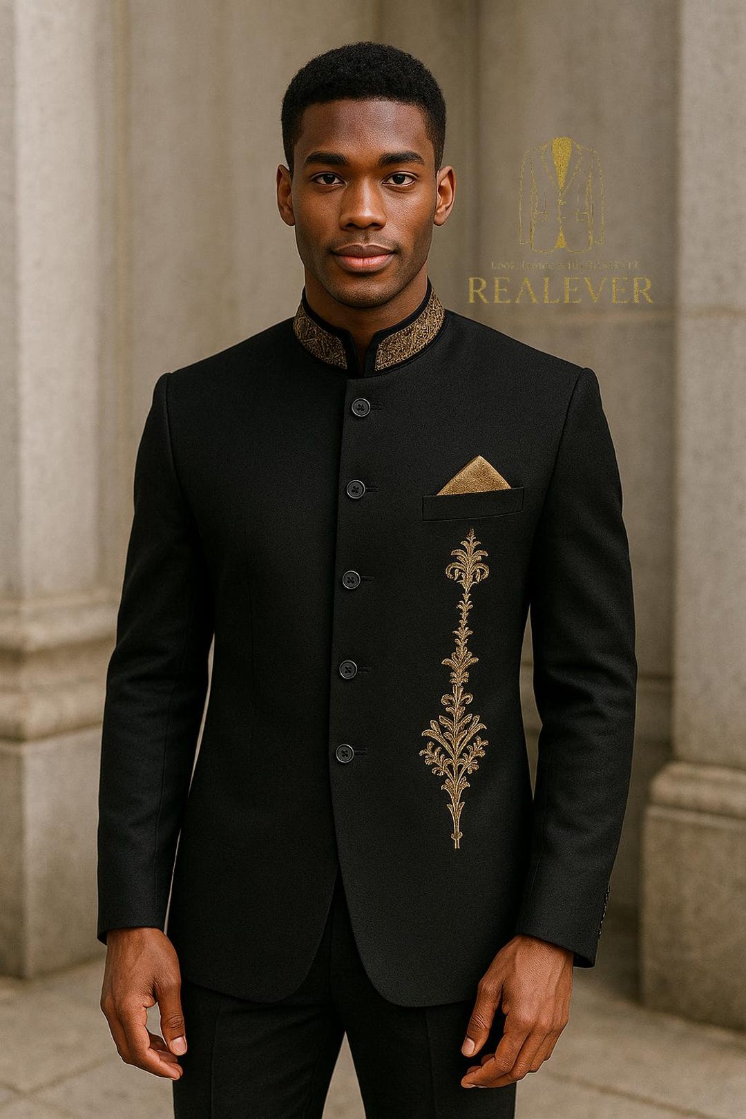 Black Embroidered Bandhgala Jacket: Men's Indian Wedding Blazer - Etsy
