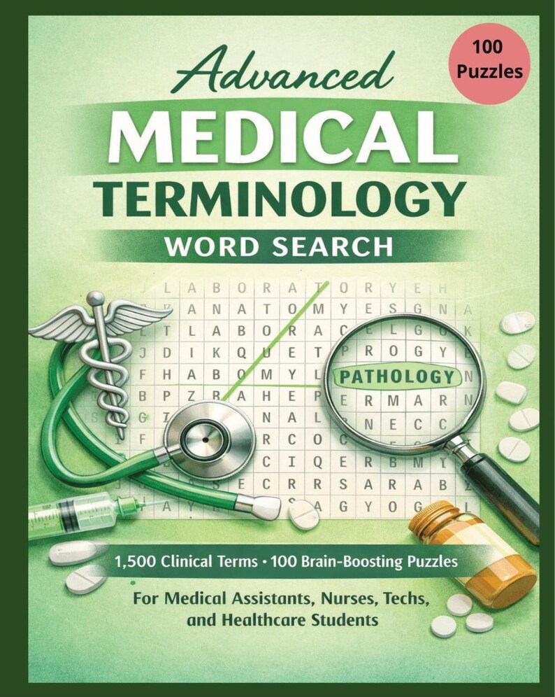 Advanced Medical Terminology Word Search | Kindle Scribe Digital Puzzle ...