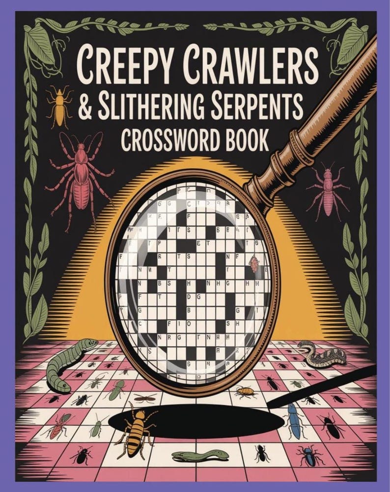 Spider & Snake Crossword Puzzle Book: Large Print Challenge (digital ...