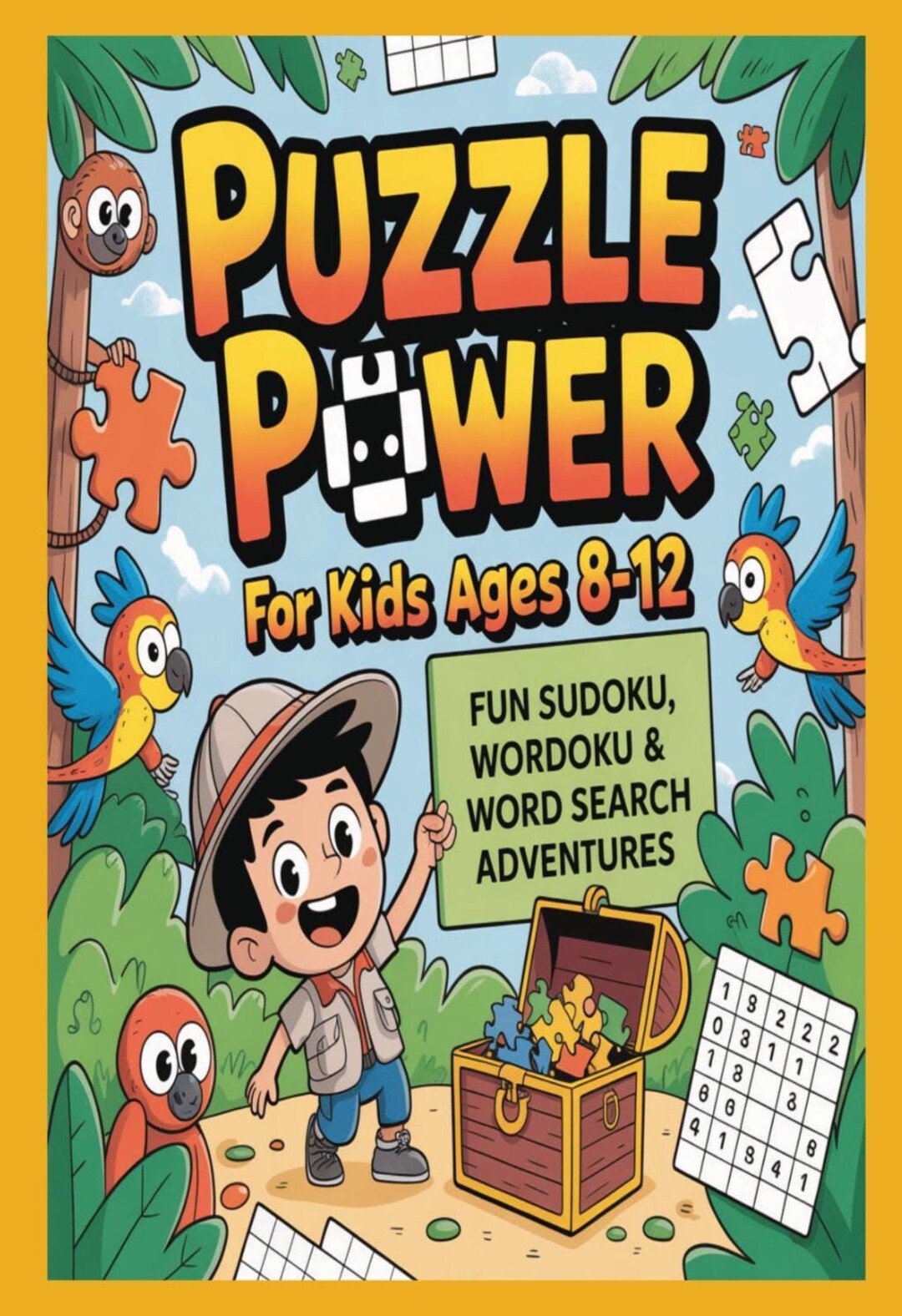 Printable Puzzle Book for Kids: Sudoku, Wordoku, Word Search (digital ...