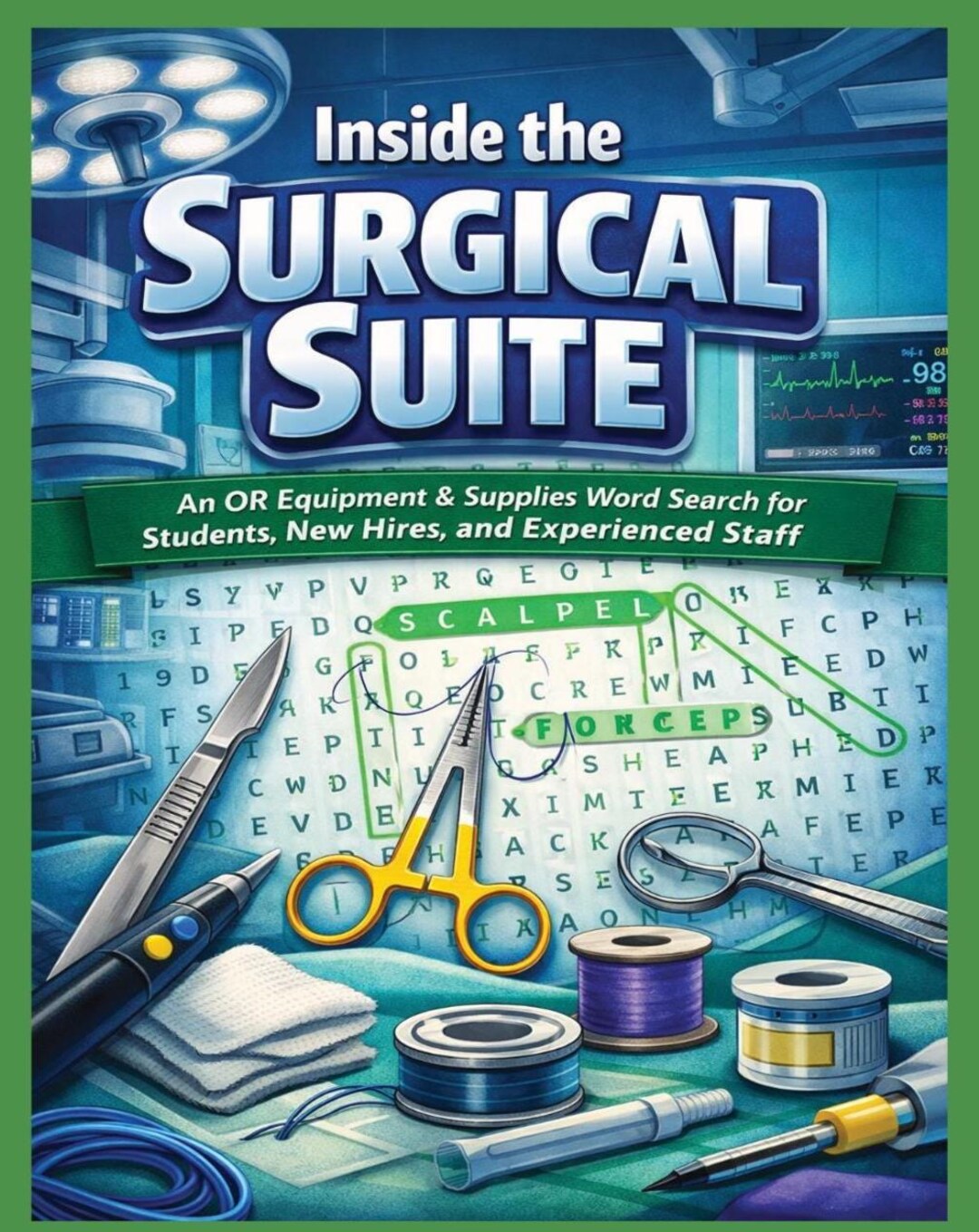 Surgical Suite Word Search | OR Equipment & Supplies (kindle Scribe PDF ...