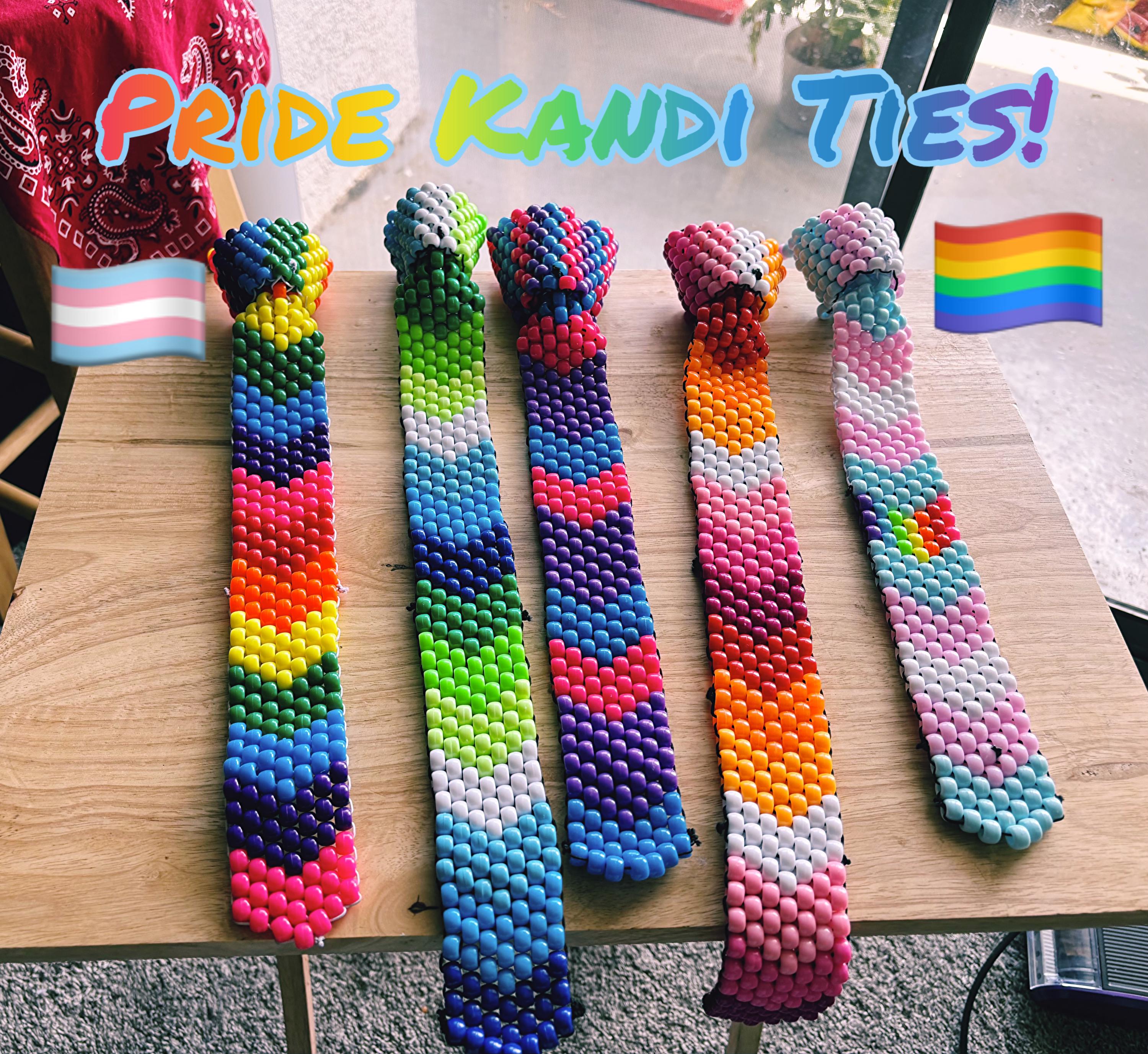 Kandi LGBTQ Pride Ties - Etsy