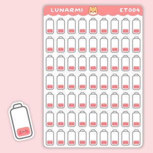 Cute Energy Tracker Planner Journal Stickers - Etsy