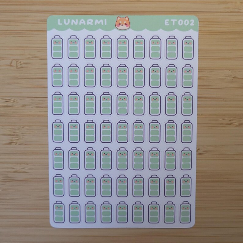 Cute Energy Tracker Planner Journal Stickers - Etsy
