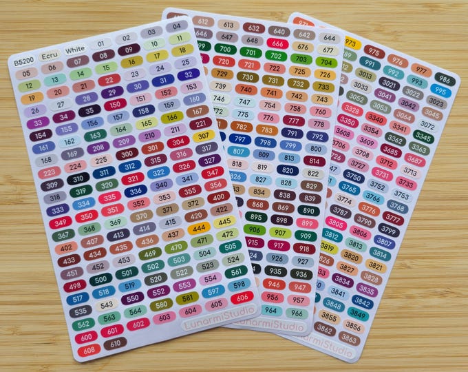 Tiny Round/square Multicolor Diamond Painting Labels, 447 Color DMC ...