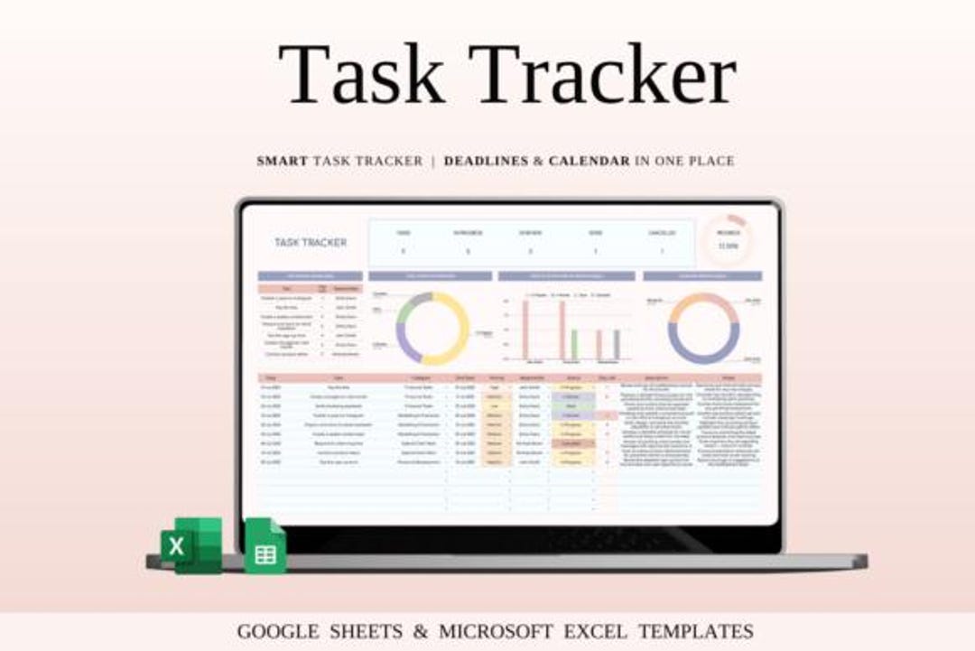Digital Task Tracker & Priority List Spreadsheet Template - Daily To-do ...
