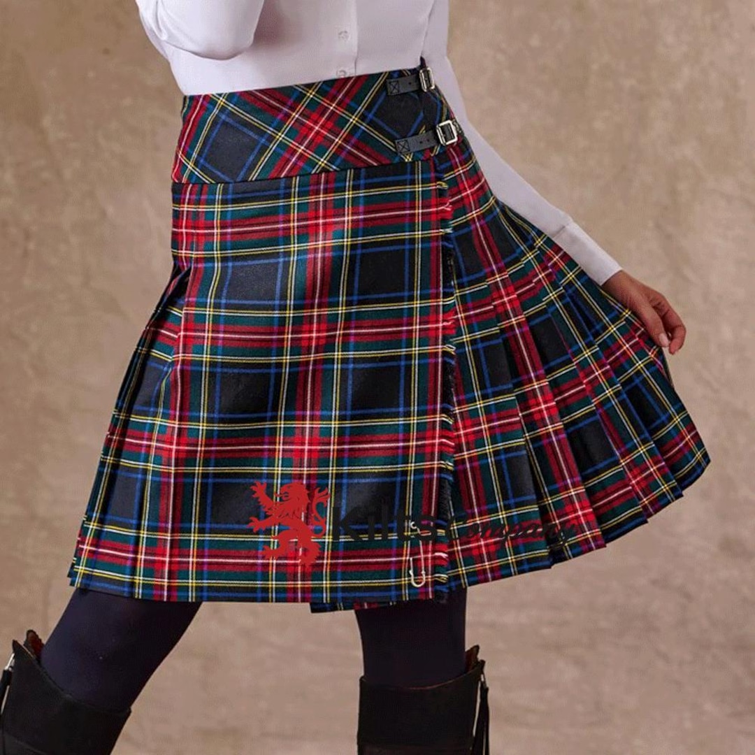 Scottish Tartan Ladies Kilt Back Pleated Traditional Kilt in Different ...