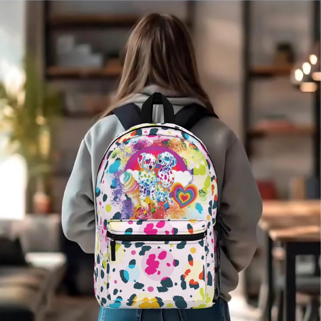 Lisa F Inspired 80s, 90s Dalmatian Rainbow, 4 Compartments, Laptop ...