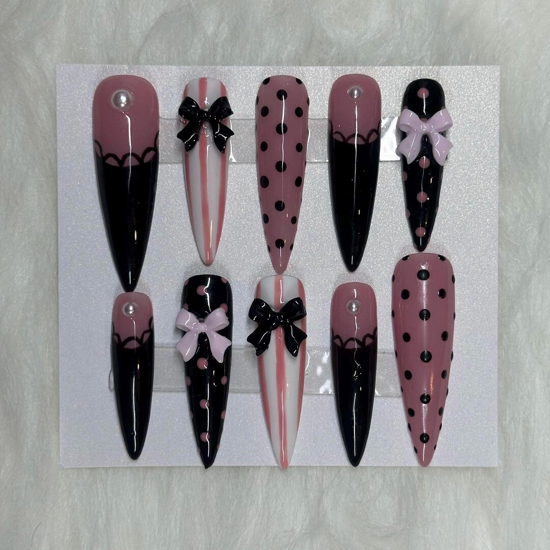 Custom Press on Nails | 3D Gel & Chrome Sets | Handmade to Order ...