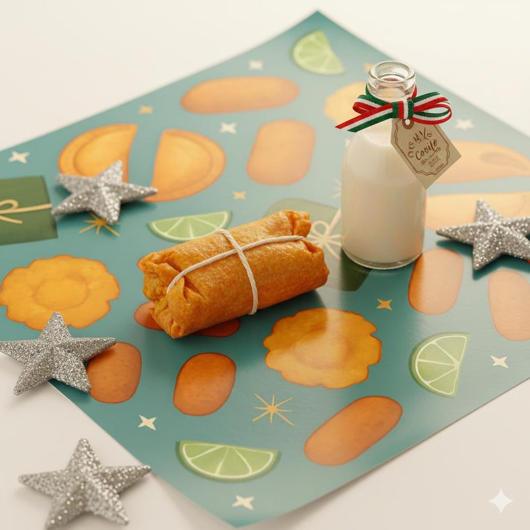 Latin Food Christmas Wrapping Paper - Puerto Rican Holiday Gift Wrap ...