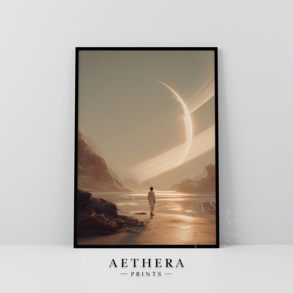 Surreal Planetary Wall Art Printable, Dreamy Sci-fi Explorer Digital ...