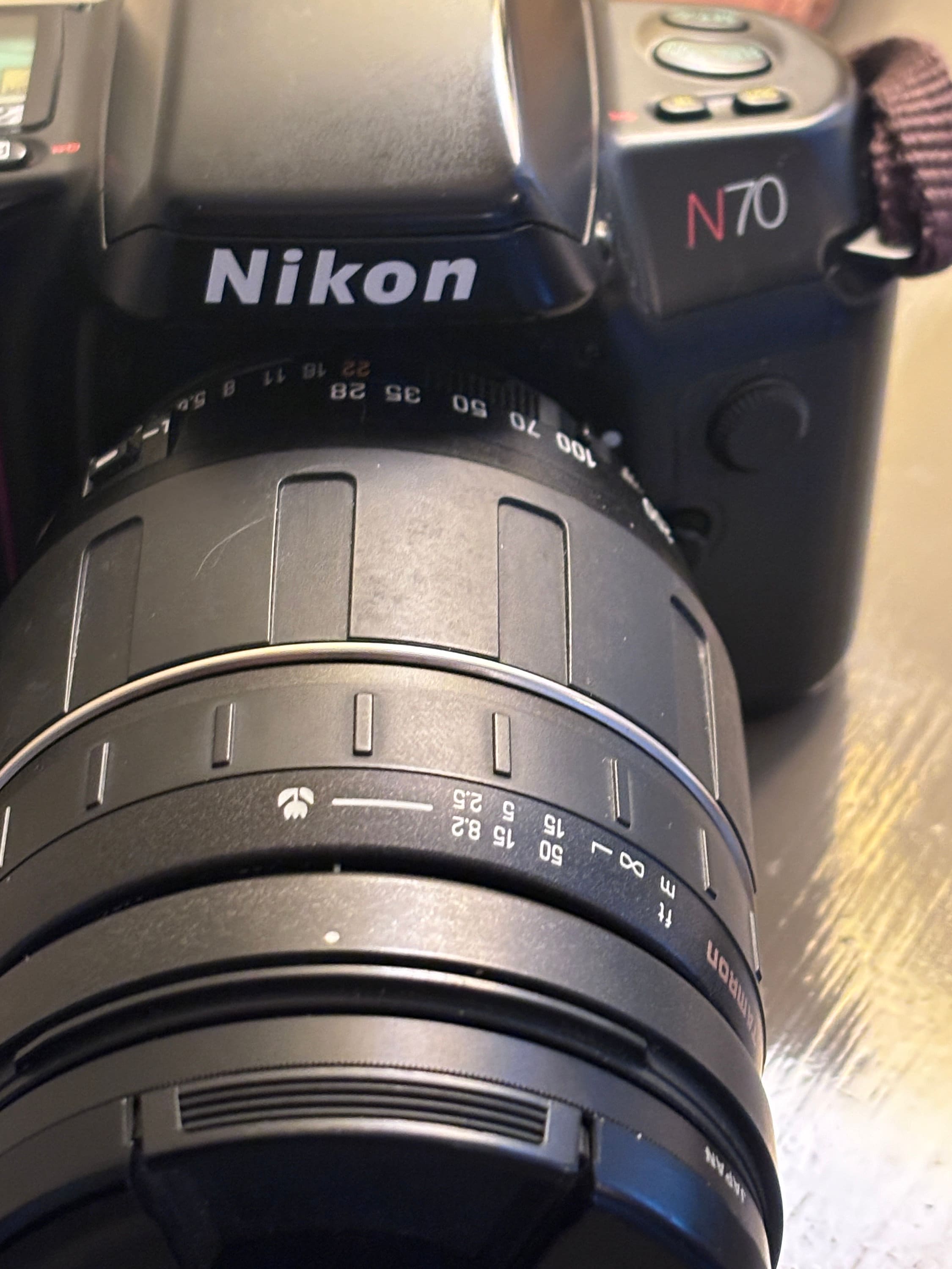 Nikon N70 35mm SLR Film Camera With TAMRON 28-300mm 1:35 6.3 Macro 185D ...