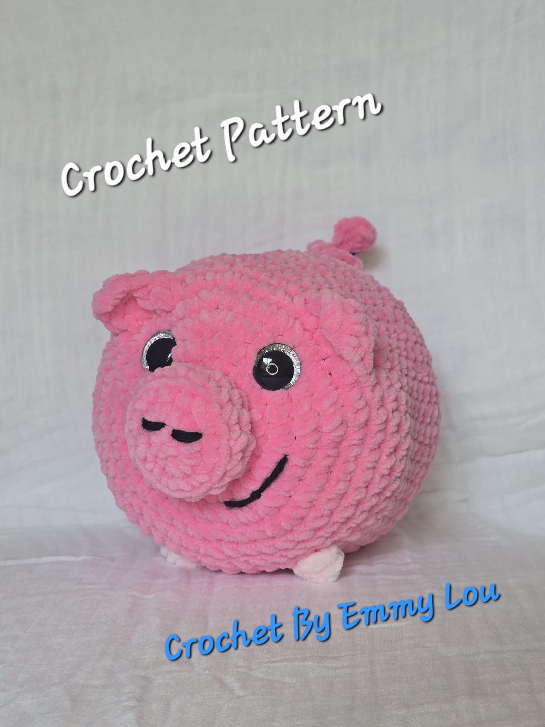 Bubblegum the Marshmallow Pig Pattern ~ Crochet Pattern ~ Crochet Pig ...