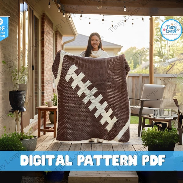 Football Afghan - Etsy