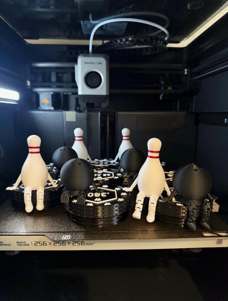 3D Printed Bowling Buddies | Custom Color Bowling Ball & Pin Desk Toy ...