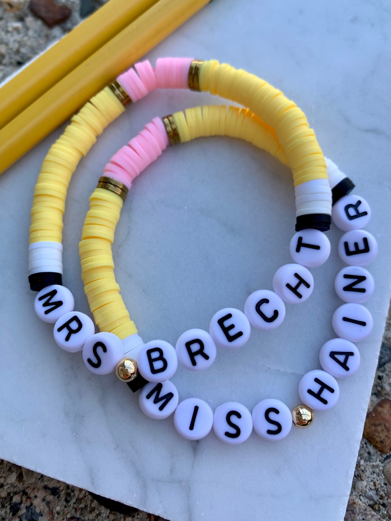 Teacher Gift Teacher Pencil Bracelet Teacher Bracelet | Etsy