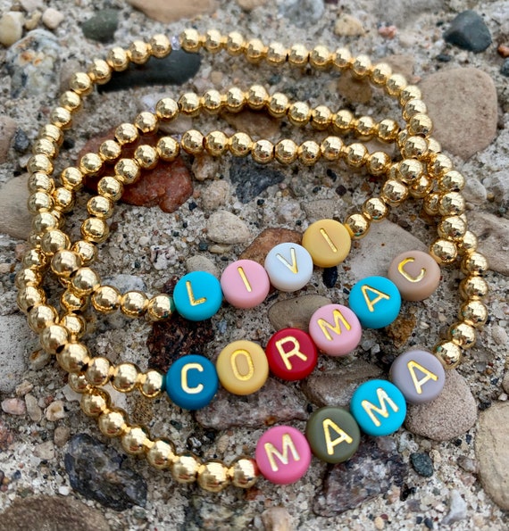 18k gold name bracelet store