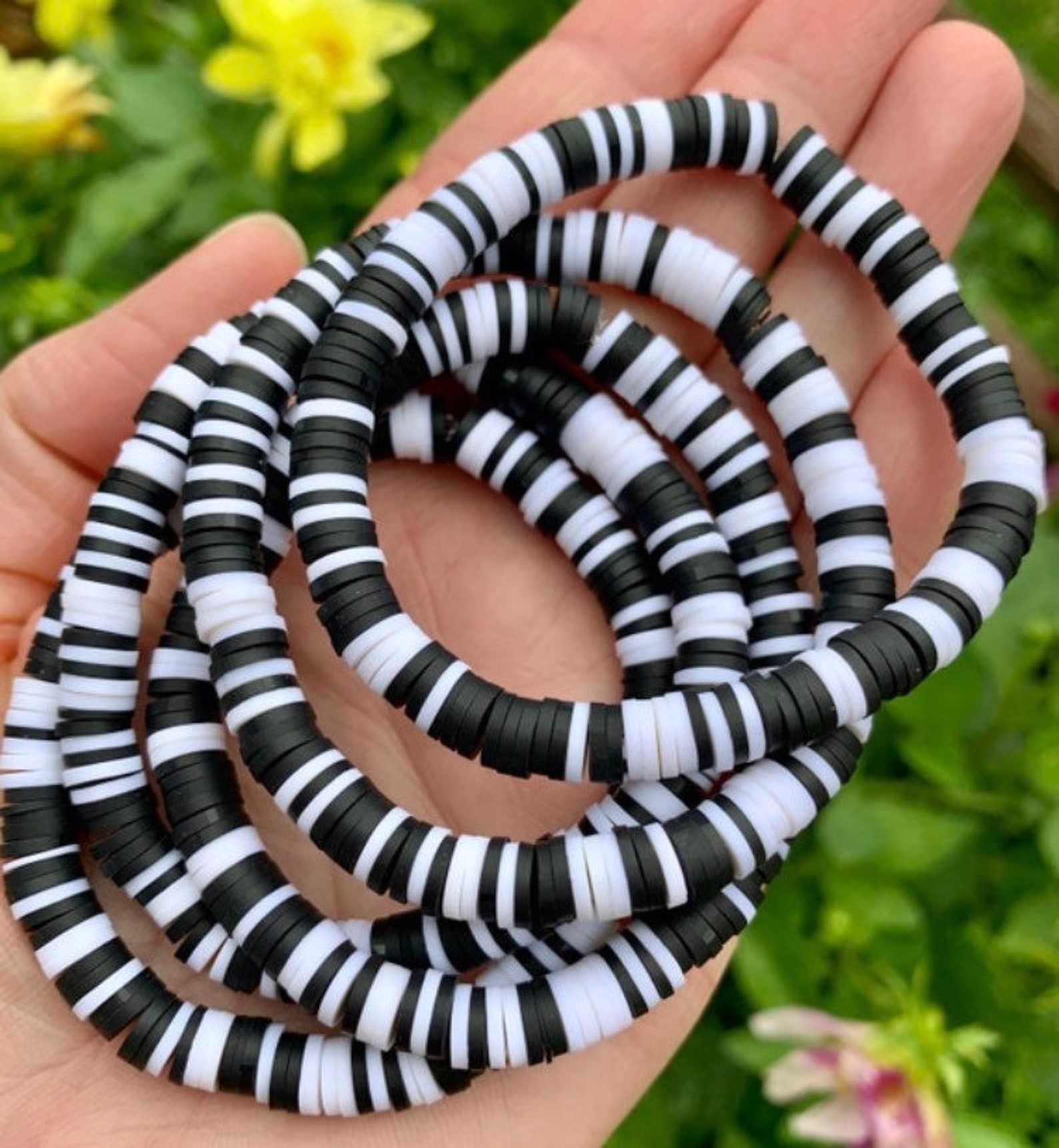 Heishi Bracelet Heishi Name Bracelet Beach Bracelet - Etsy