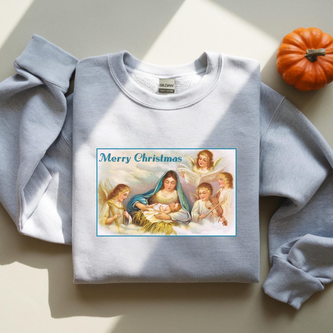 Vintage Nativity Scene Sweatshirt, Christmas Faith Jesus Shirt - Etsy