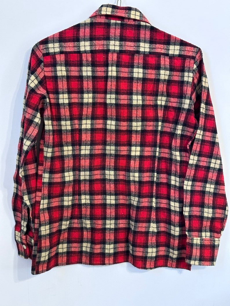 Vintage Red Wool Flannel Shirt - Etsy