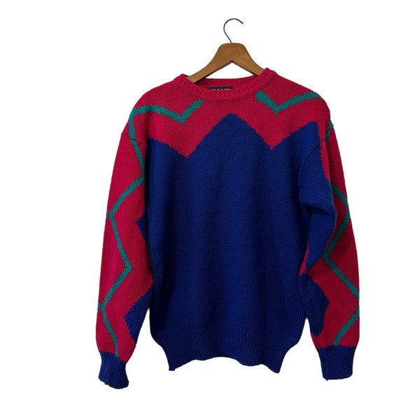 90s Colorful Sweater - Etsy