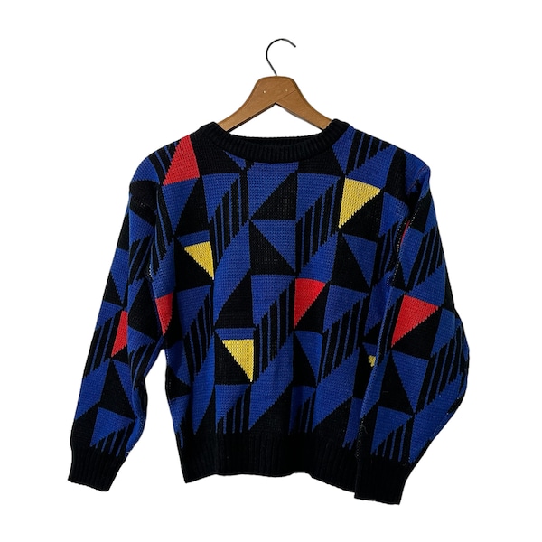 80s Triangle Sweater - Etsy