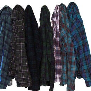 Pack of 5 Distressed Flannel Shirts - Etsy