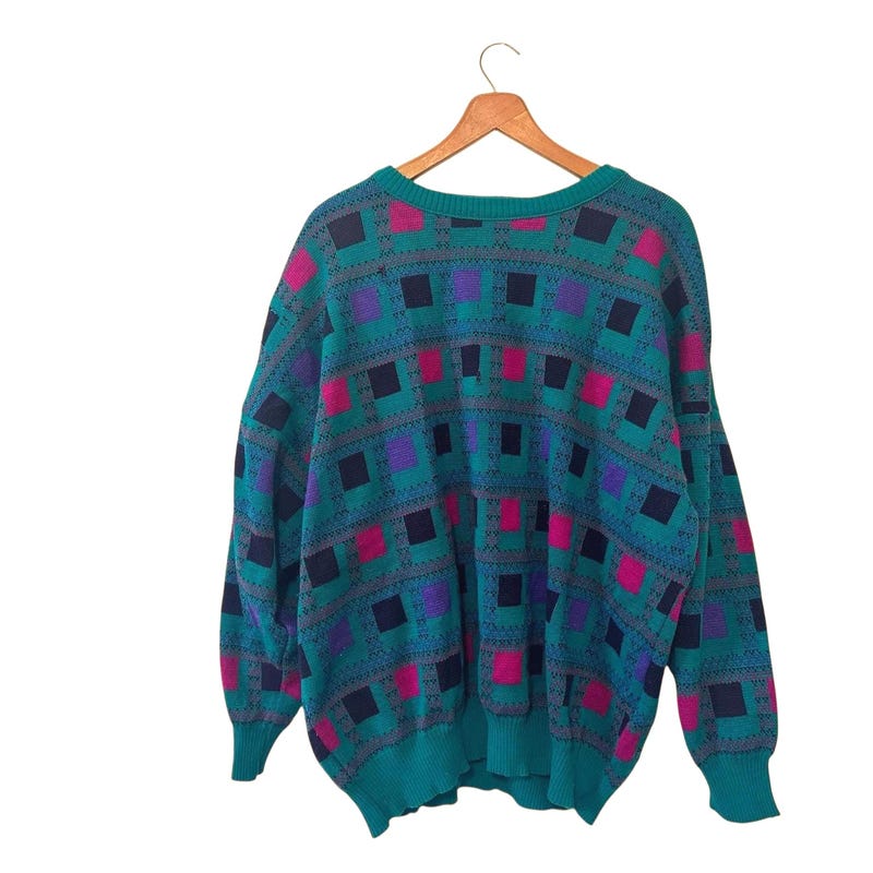90s Colorful Sweater - Etsy