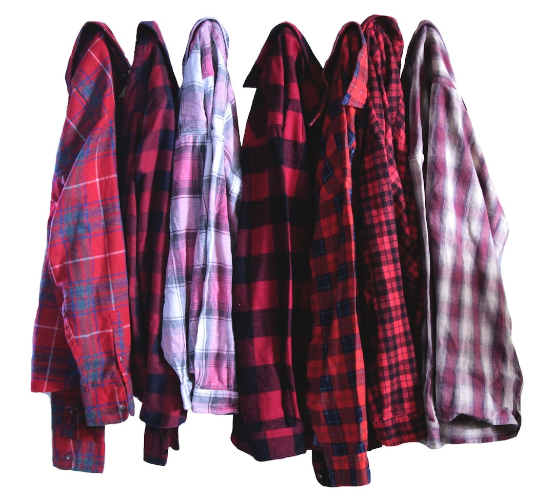 PICK ONE: Red Flannel Shirts | Choose Your Favorite Plaid | Unisex Men ...
