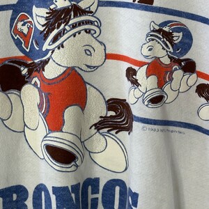 Vintage 1983 NFL Denver Broncos Horse Cartoon With Helmets Football ...