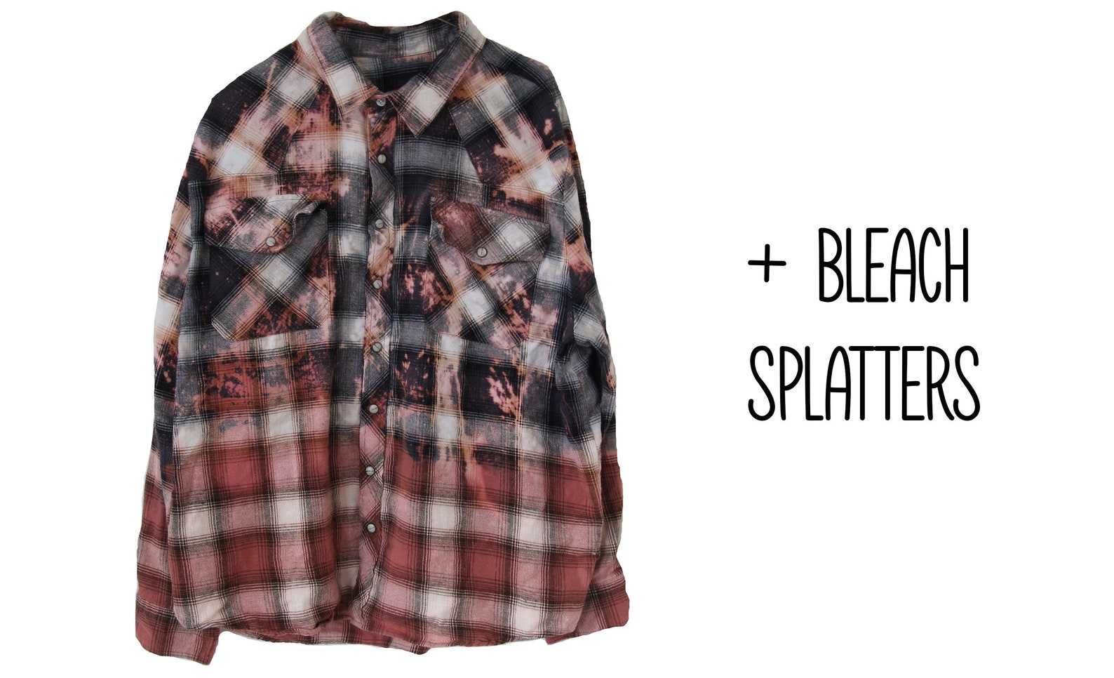 Custom Half Bleached Flannel Shirt Custom Hand Dyed Flannels - Etsy
