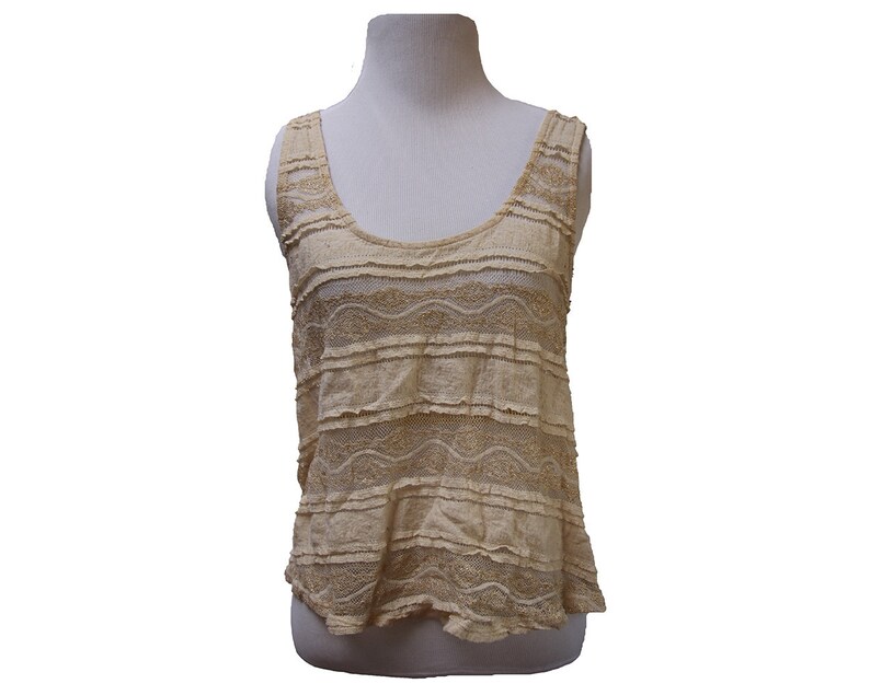 Women's Lace Tank Top Cream Color Size Small - Etsy