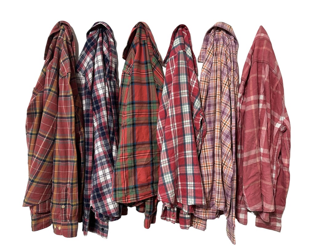 PICK ONE Pink Colored Flannel Shirts Plaid Shirt Unisex Flannels - Etsy