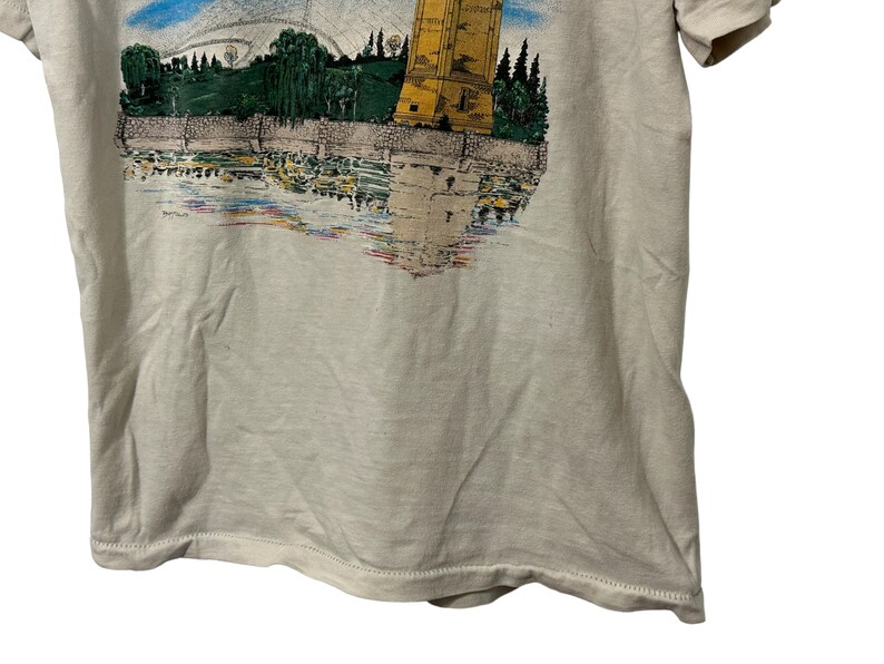 80's Spokane Washington Great Northern Clocktower Short Sleeve Vintage ...