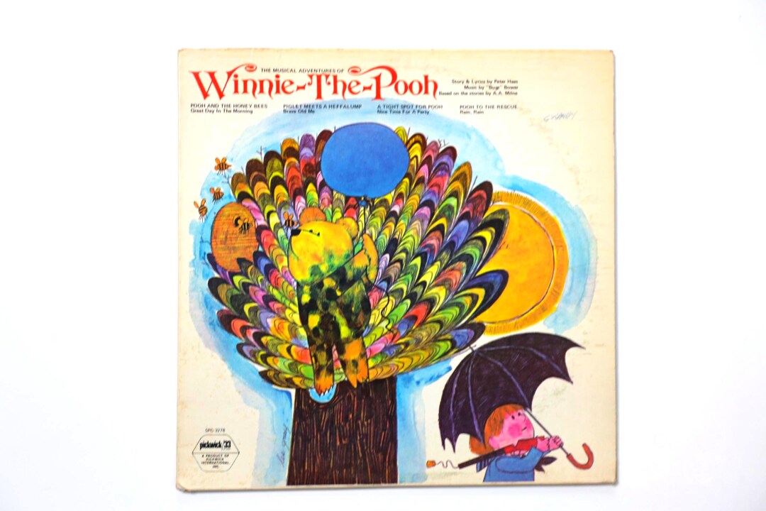 Winnie the Pooh Vintage Children Vinyl LP Pickwick Classic Disney Story ...