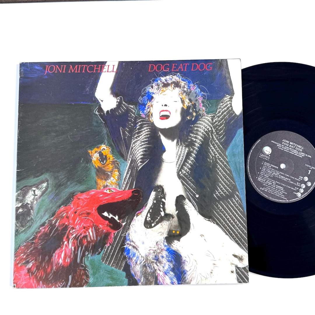 Joni Mitchell Dog Eat Dog Vinyl LP Geffen Records Art Rock Album - Etsy