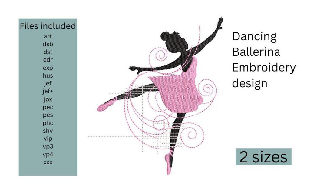 Ballerina Passion in Dance Embroidery Design, Ballet Embroidery ...