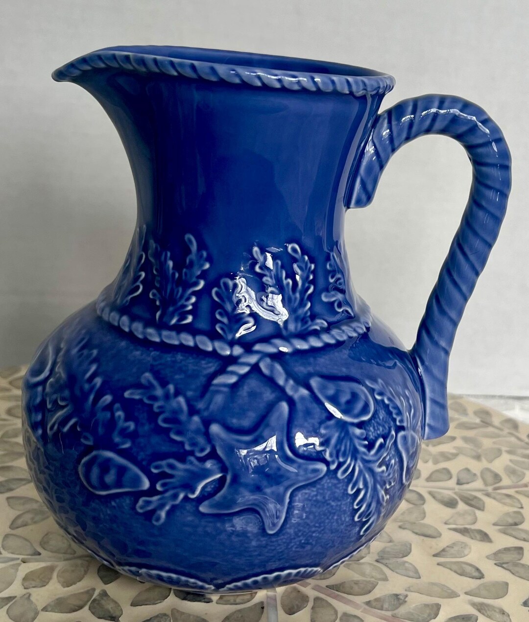 Seashell and Seaweed Service Blue Bordallo Blue Pinheiro Ceramic ...