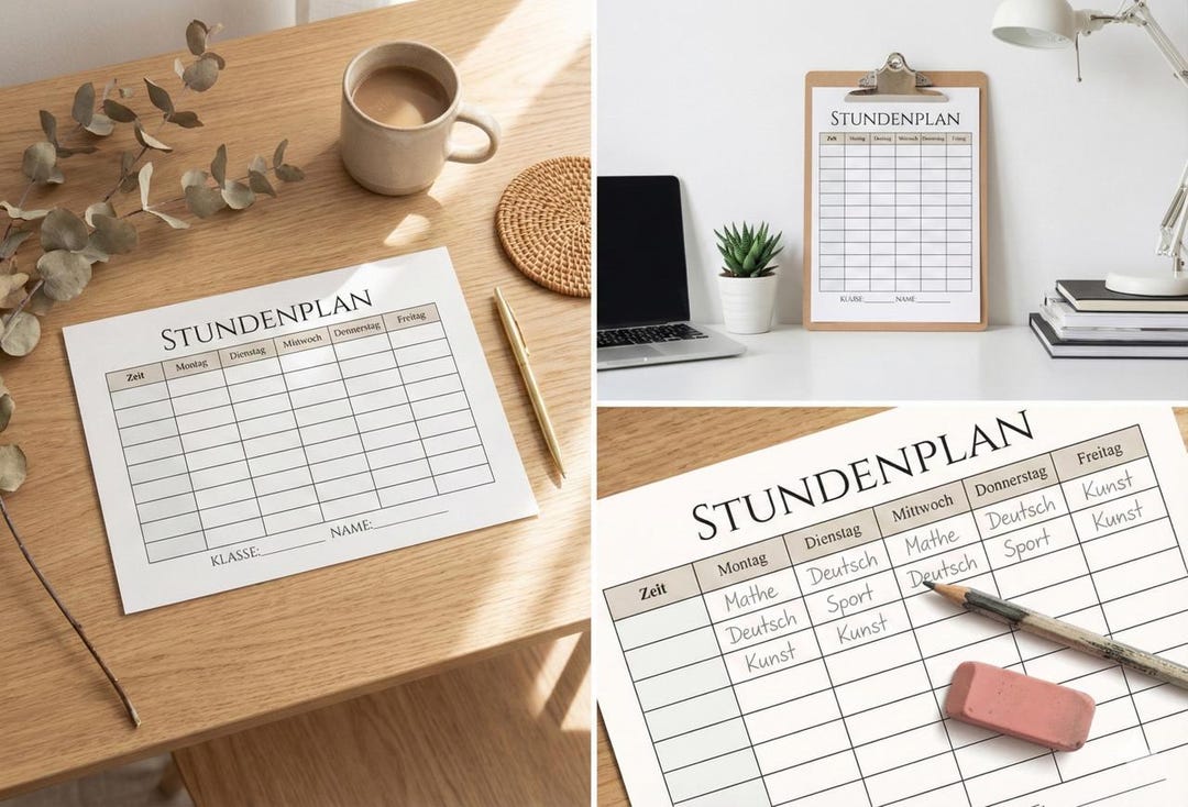 Timetable to Print With Name, Timetable Download, Timetable A4 ...