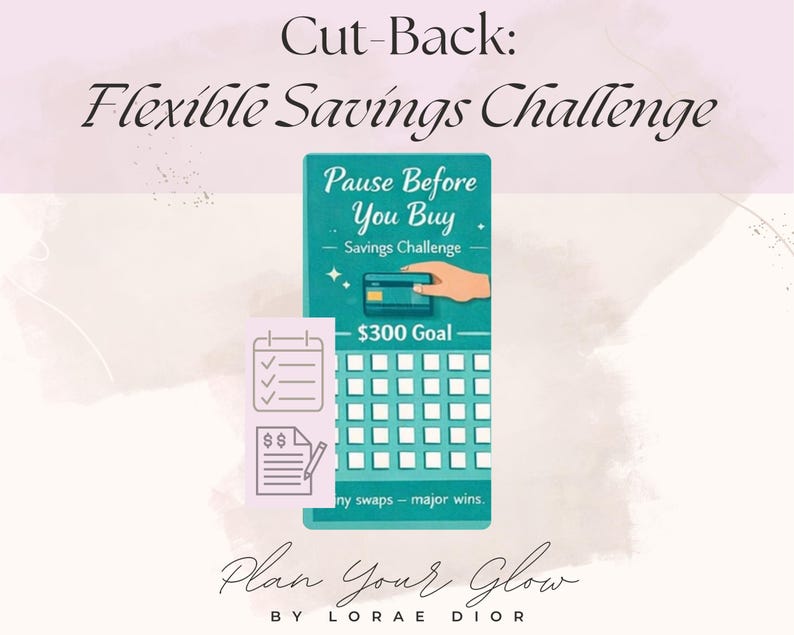 Pause Before You Buy Savings Challenge – Mindful Spending Tracker ...