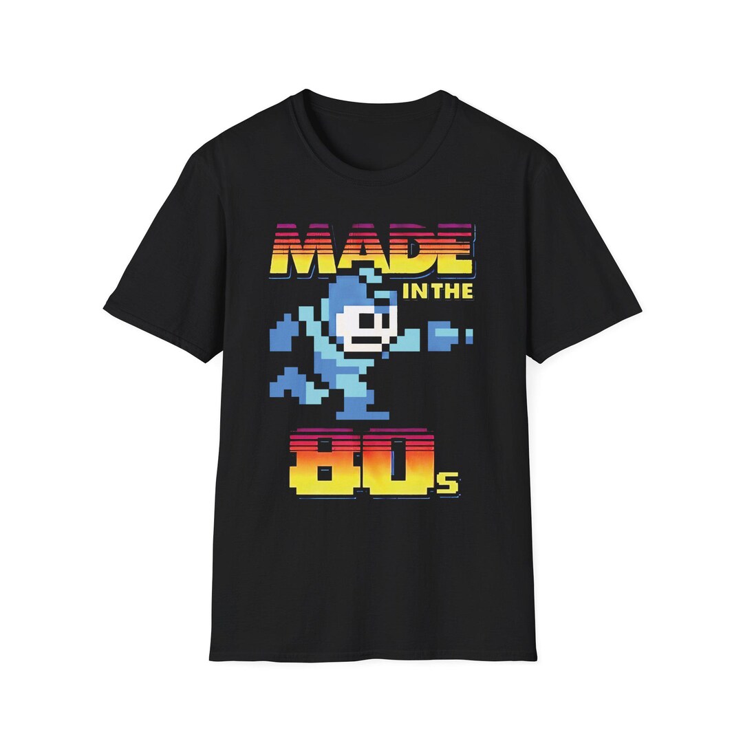 Made in the 80s Retro Snes, Genesis Graphic Tee, Unisex Black T-shirt ...