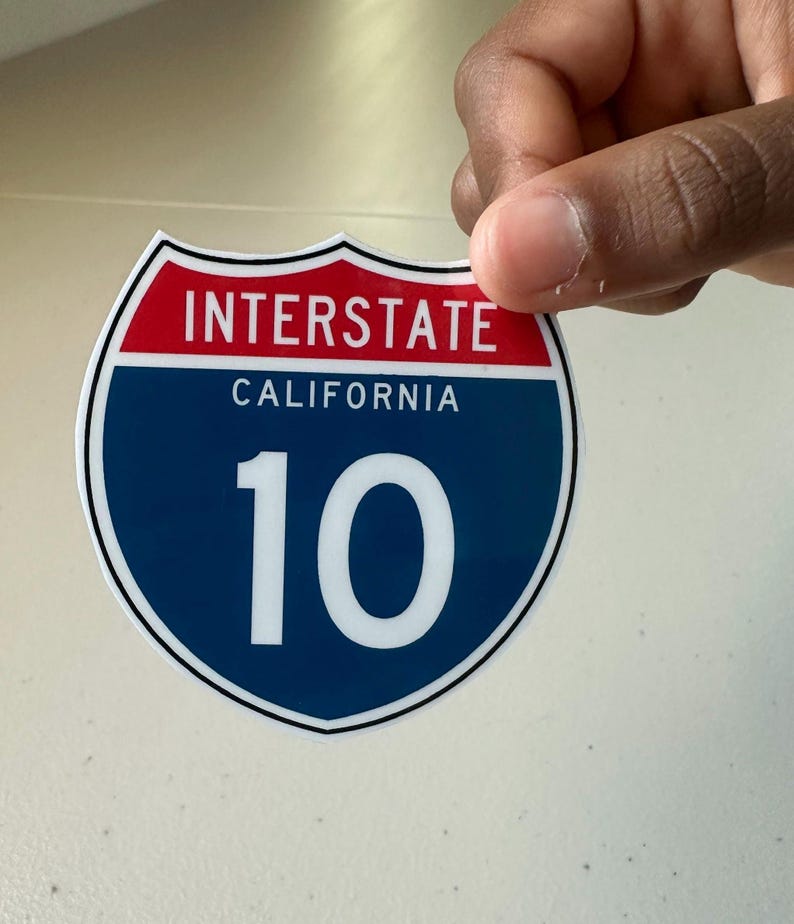 California Interstate 10 Sign - Etsy