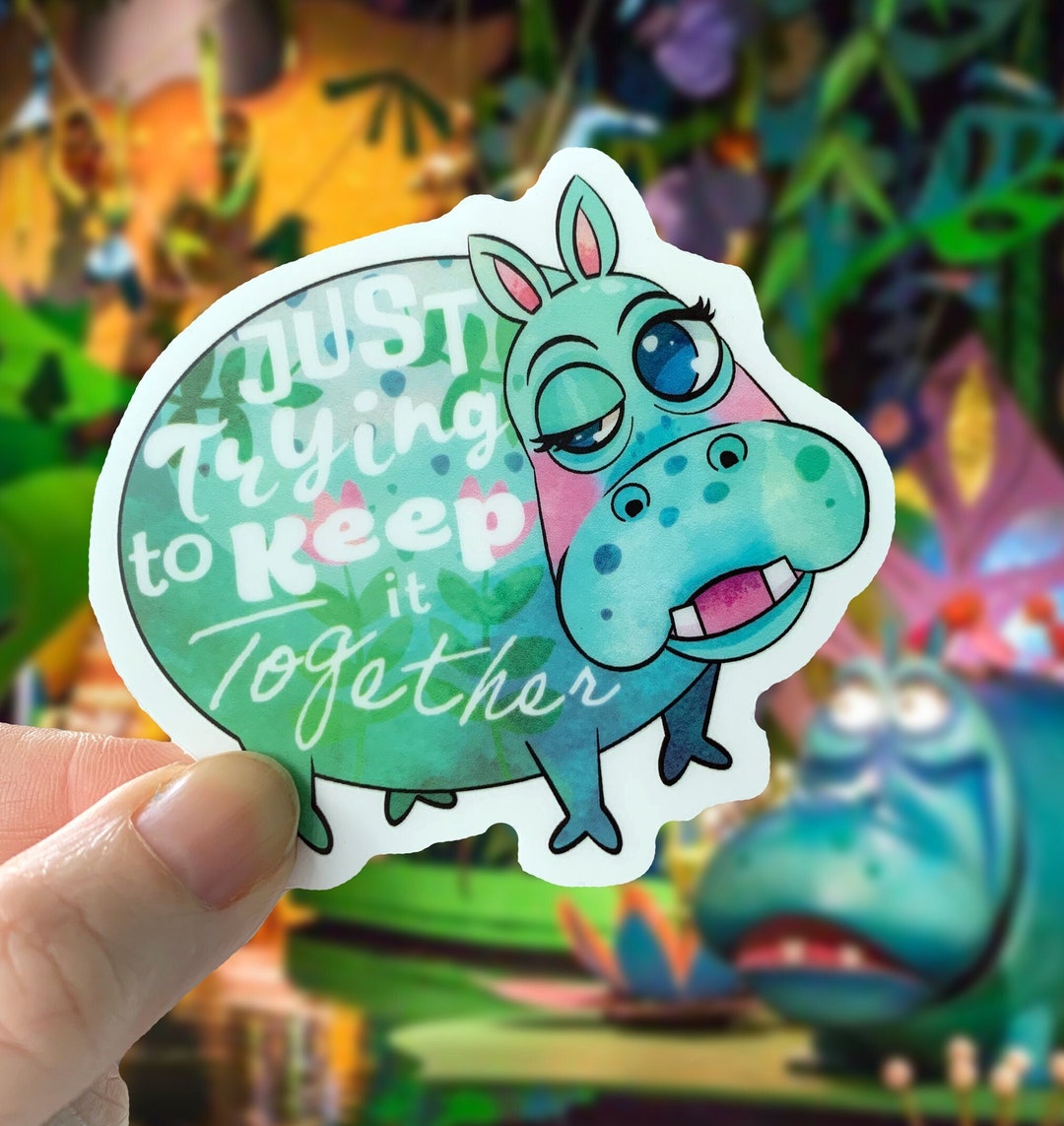 Small World Sticker Hippo - Disney World - Etsy