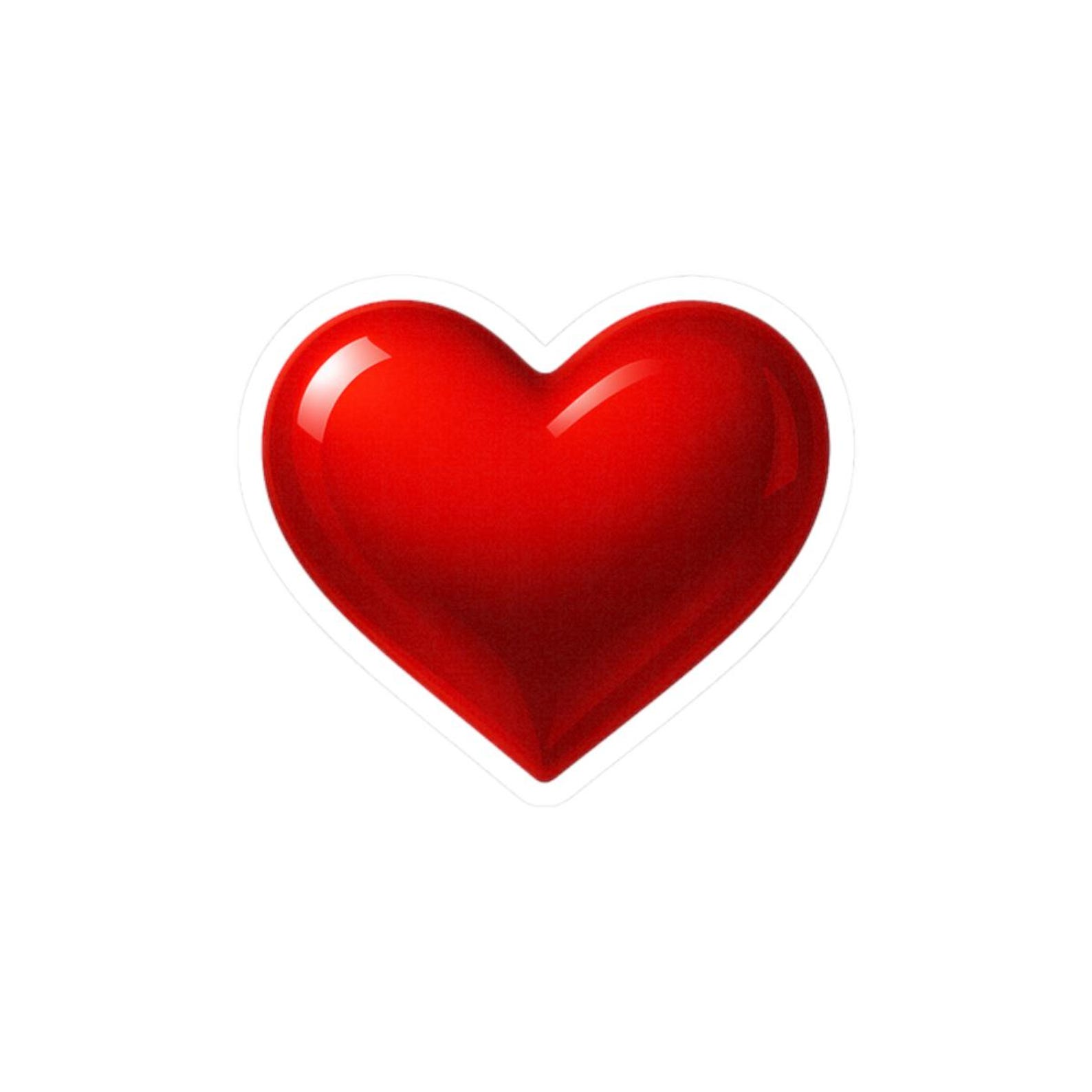 Red Heart Kiss-cut Stickers | Cute Laptop Decals, Love Stickers ...
