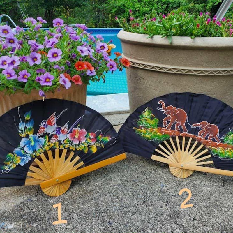 Hand Painted Fan - Etsy